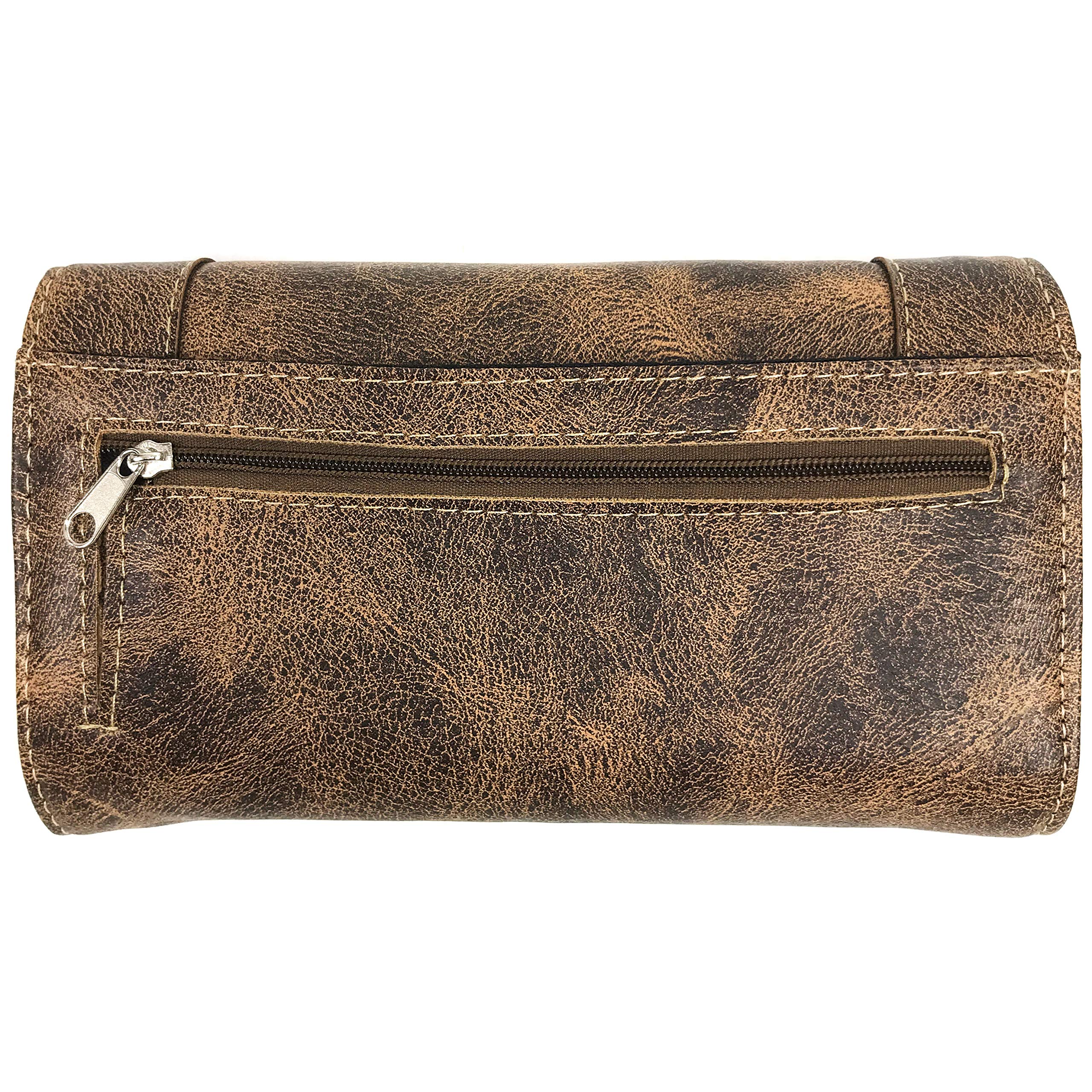 Justin West Dales Pony Horse Embroidery Mane Western Country Women's Crossbody Wallet (Brown)