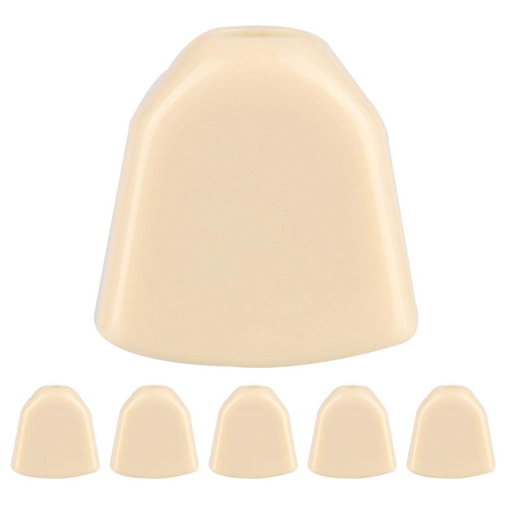 Guitar Tuning Peg Button, 6 Pcs/Set Acrylic Tuning Pegs Buttons Machine Heads Buttons for Guitar(Beige) Gevoline accessories