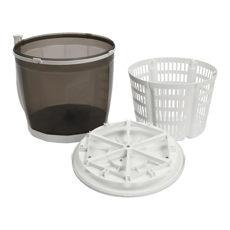 Portable Washing Machine, 2 in 1 Manual Non-Electric Washing Machine, Clothes Spin Dryer, Mini Traveling Outdoor Washing Machine, Compact Washer Spin Dryer (Grey)