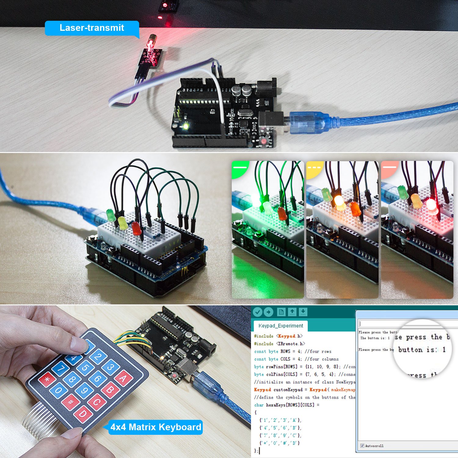 Smraza Ultimate Starter Kit for Arduino Project with Tutorial, 200pcs Components Compatible with Arduino (67 Items) with 9V 1A Power Supply