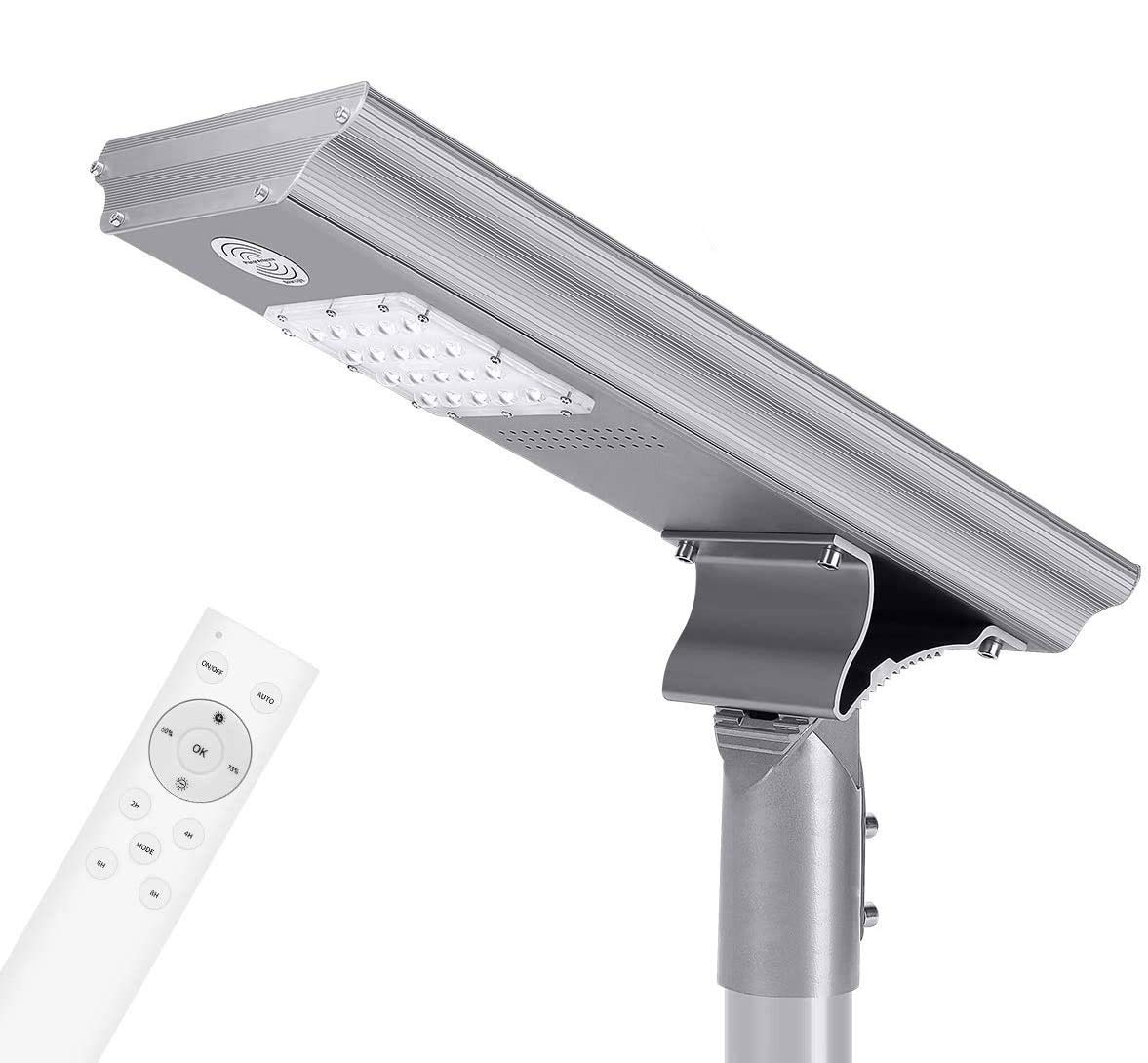 BETAULIFE 20W Solar Street Lights, Solar Street Light Dusk to Dawn with Remote Control,All in one Solar Area Lighting with PIR Motion Sensor and Light Sensor,for Yard,Garden,Parking Lot