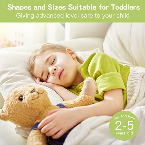Toddler Pillow with Pillowcase 2 Pack,13X18 Soft Baby Pillows for Sleeping, Machine Washable Kids Pillow with Cotton Pillowcase, Perfect for Travel, Toddlers Cot (Dinosaur)