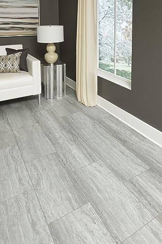 Islander Flooring 6mm Trevi Travertine HDPC® Waterproof Luxury Vinyl Tile Flooring 12 in. Wide x 24 in. Long - 9 Planks / 18 SQ FT