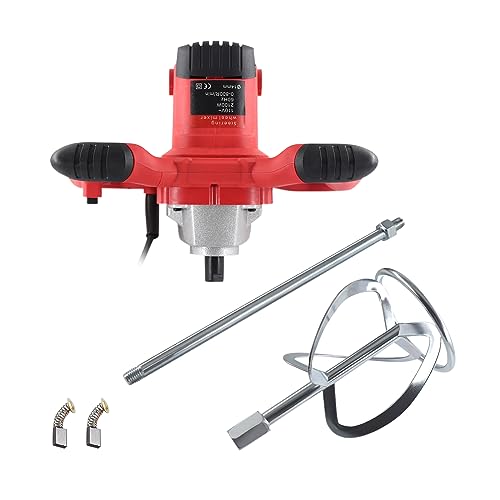 BriSunshine Electric Handheld Cement Mixer,2100W Concrete Paint Mixer Drill,Portable Mud Mixers for Mixing Mortar Plaster,6 Speed Adjustment 110V(UL Certified)