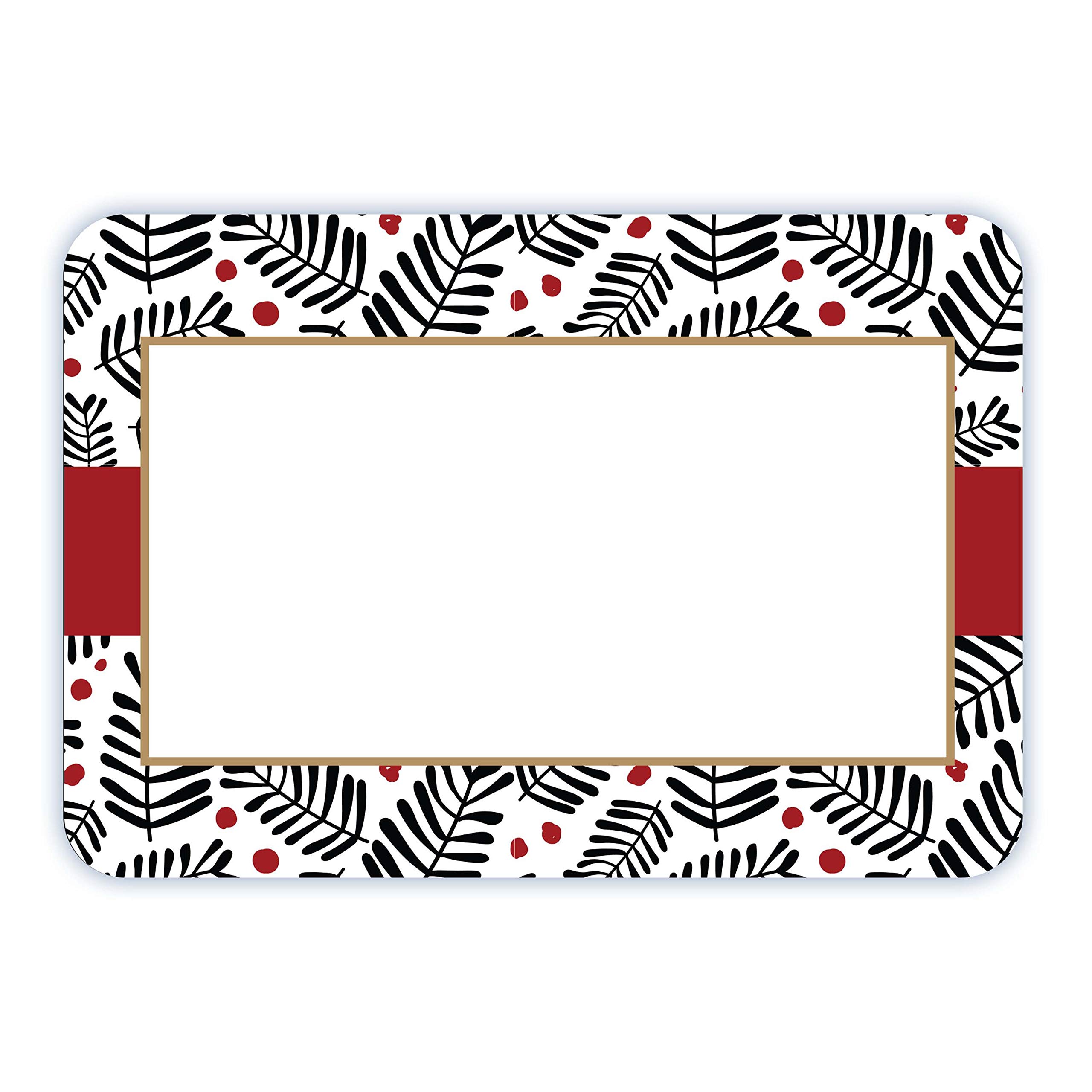 Avery Holiday Name Tags, Black & Red Pine Berry, Gift Tags, Party Favors, No Lift, Handwrite Only, 36 Name Tags