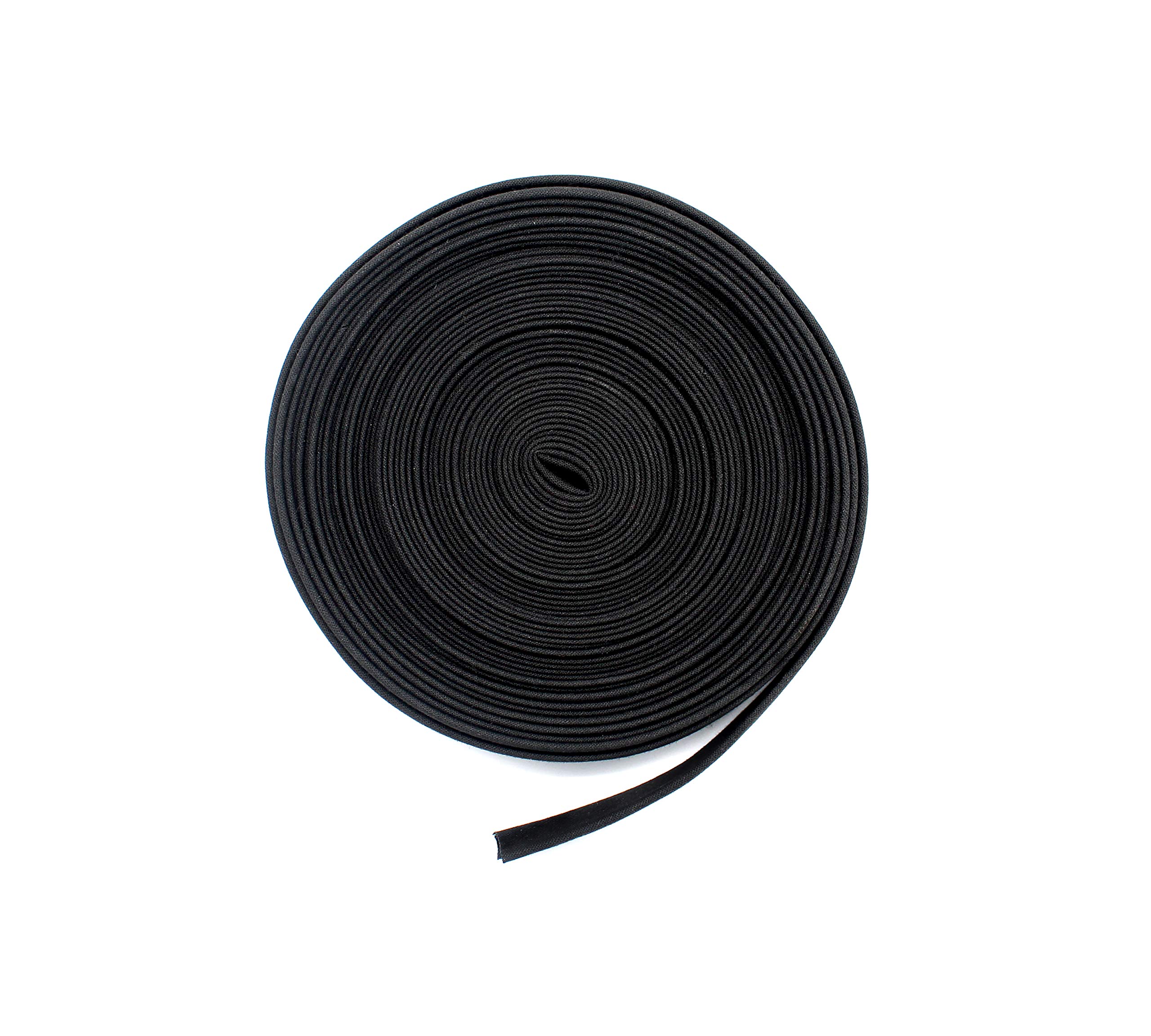 Bias Tape ~ 1/2" Wide Double-fold Bias Tape ~ Black ~ Poly Cotton (10 Yards/Pack) Made in USA