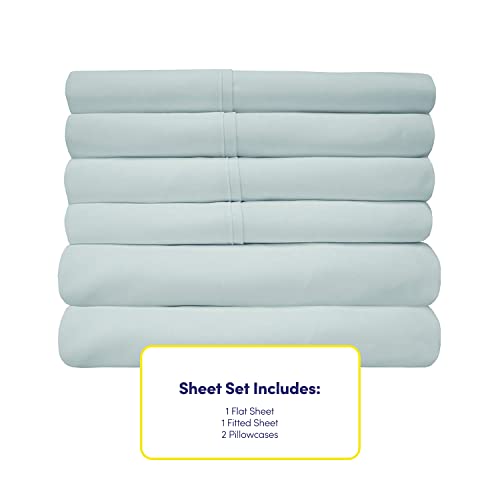 Twin Size Bed Sheets - 4 Piece 1500 Supreme Collection Fine Brushed Microfiber Deep Pocket Twin Sheet Set Bedding - 1 EXTRA PILLOW CASES, GREAT VALUE, Twin, Porclain Blue