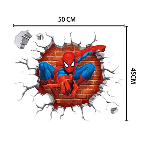 Spiderman Wall Stickers DIY Removable Spiderman Children Themed Art Boy Room Wall Sticker Bedroom Nursery Playroom Decoration Wall Stickers