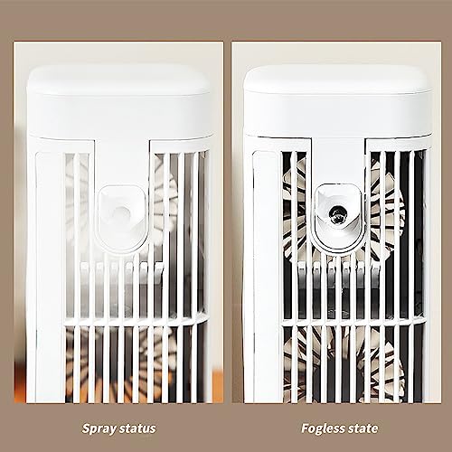 Latest Version Summer Air Conditioners, High Power Automatic Remote Head Air-Conditioner, USB Air-Conditioner Humidifier with 3-Speed with Automatic Head Shaking for Office Bedroom