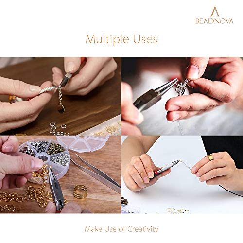 BEADNOVA 8mm Open Jump Rings Silver Jump Rings for Jewelry Making and Keychains (300Pcs)