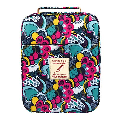 Pencil Case Holder Slot - Holds 202 Colored Pencils or 136 Gel Pens with Zipper Closure - Large Capacity Pen Organizer for Watercolor Pens or Markers - Perfect for Beginner and Artist Blossom