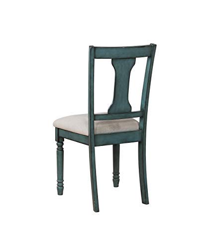 Powell Furniture Willow, Teal Blue, Set of 2 Side Chair,