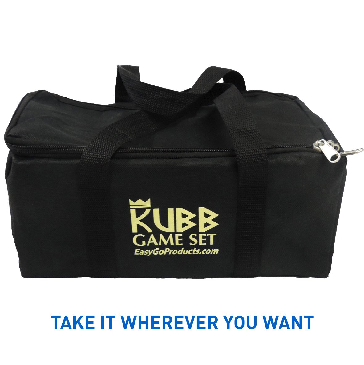Kubb The Viking Wooden Outdoor Lawn Game 1 King, 10 Kubb Blocks, 6 Long Batons, 4 Corner Markers & Carrying Bag