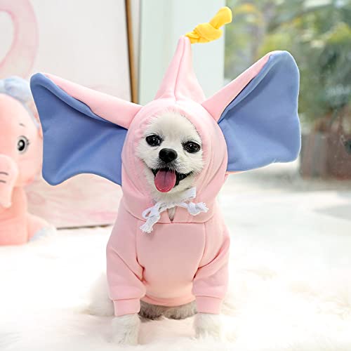NACOCO Dog Elephant Halloween Costume Pet Cosplay Elephant Clothes Cat Hoodie Coat Dogs Warm Apparel and Pet Winter Clothes (Medium)