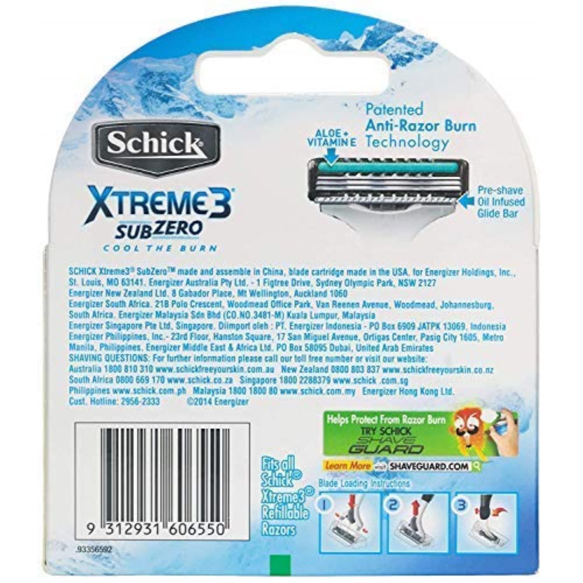 Schick Xtreme3 Subzero Refills - 8 Cartridges
