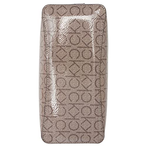 Calvin Klein Clara Mini Satchel Crossbody, Almond/Taupe/Modern Taupe