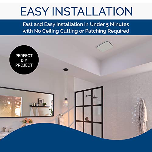 Broan-NuTone FG701S Universal CleanCover Bathroom Exhaust Upgrade Grille Cover, White Bath Fan
