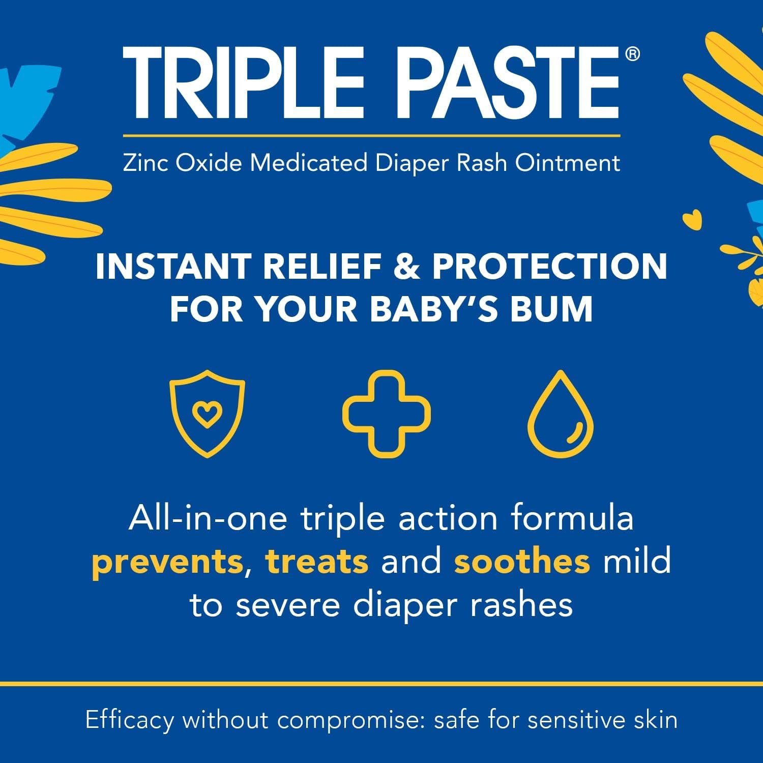 Triple Paste Medicated Ointment for Diaper Rash - Fragrance Free - 2 oz - 2 pk