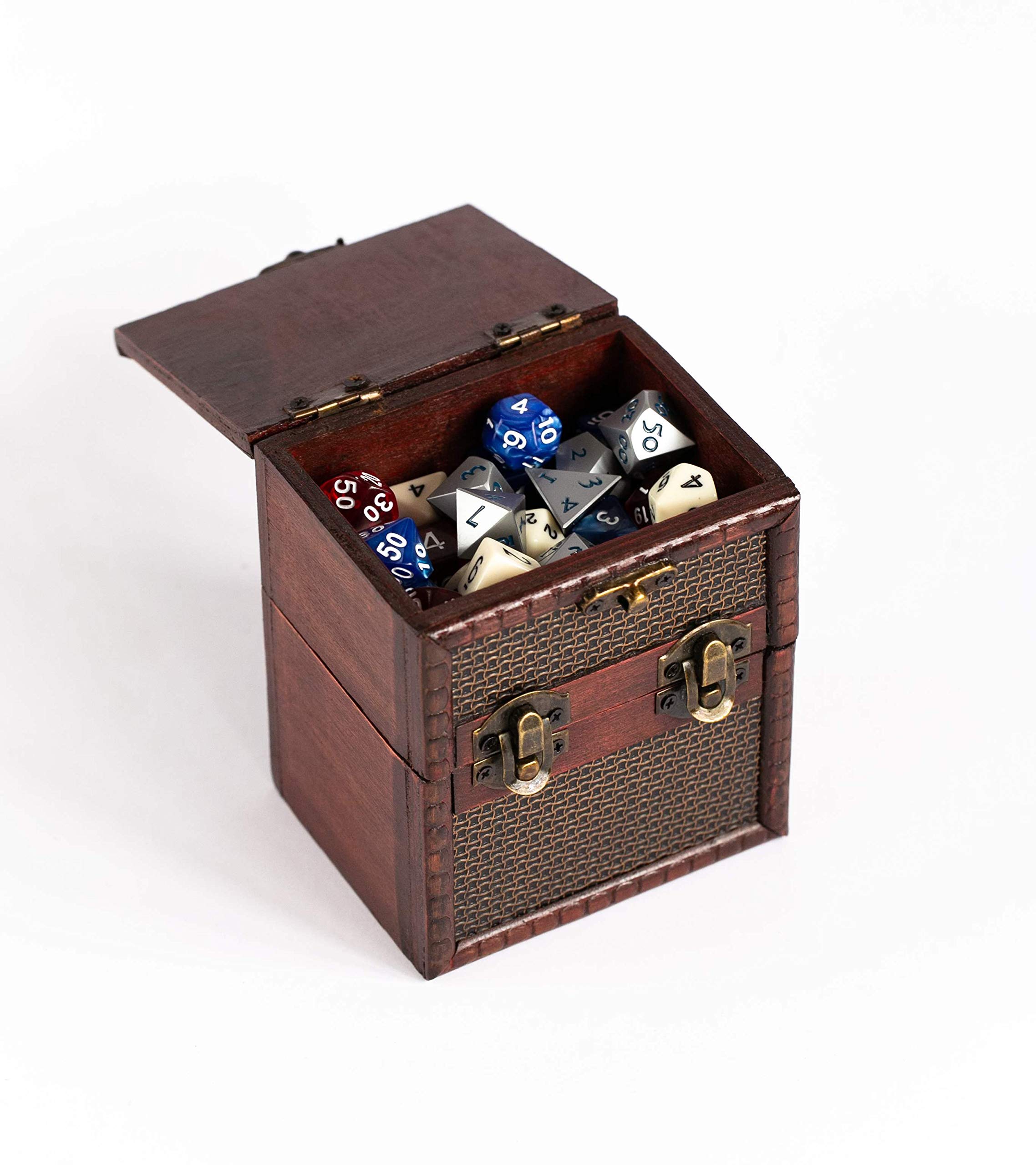 KakapopoTCG Elven Vault (Chainmail) Wood Deck and Counter Box Protector Sleeve Storage Trading Cards TCG MTG Magic FaB YGO EDH Commander Box FaB TCG PTCG Dice Box DnD Spell Box