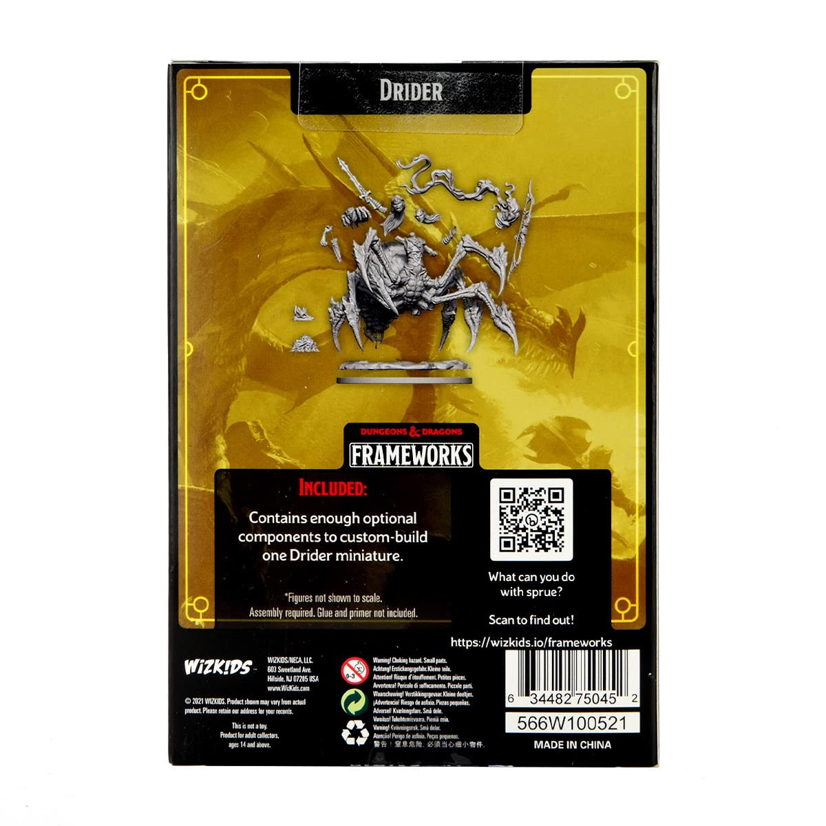 WizKids D&D Frameworks: Drider - Unpainted and Unassembled