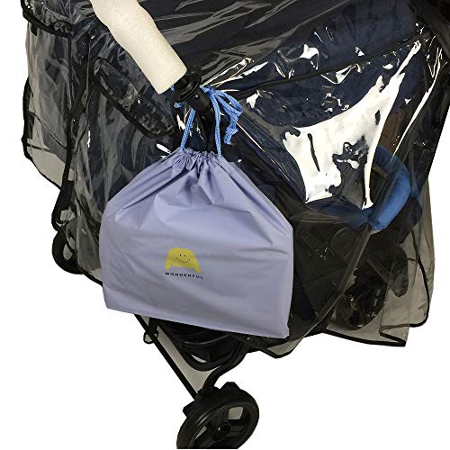 Stroller Rain Cover,Universal Rain Cover for Side by Side Baby Stroller, Double Stroller Cover for Rain and Wind,Baby Outdoor Activities Accessories.