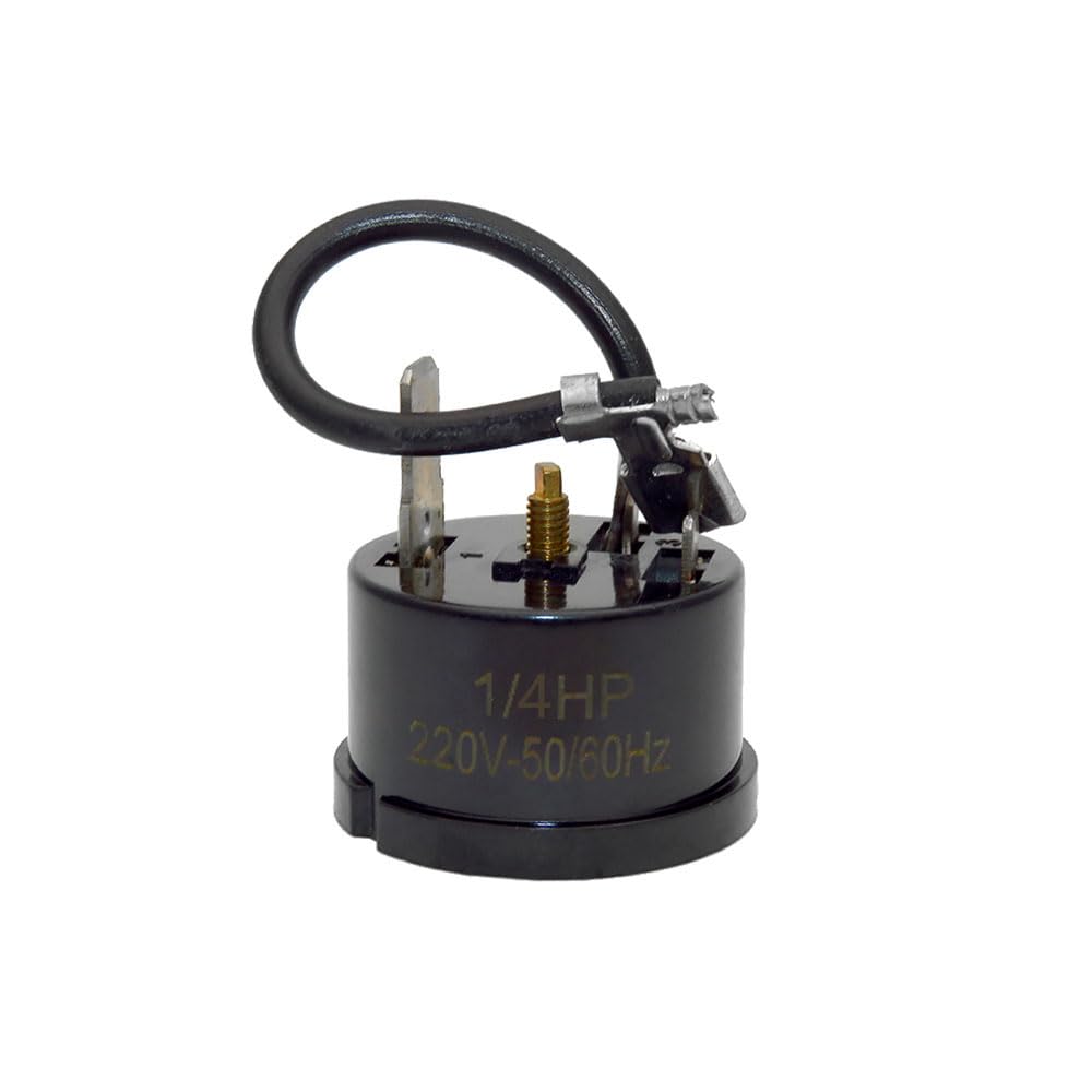 Compressor Protector Refrigerator Thermal Overload Protector,Refrigerator Compressor Overload Thermal Protector 1/2HP 1/3HP 1/4HP 1/5HP 1/6HP PTC Start Relay Protector Freezer Replace Part (1/4HP)