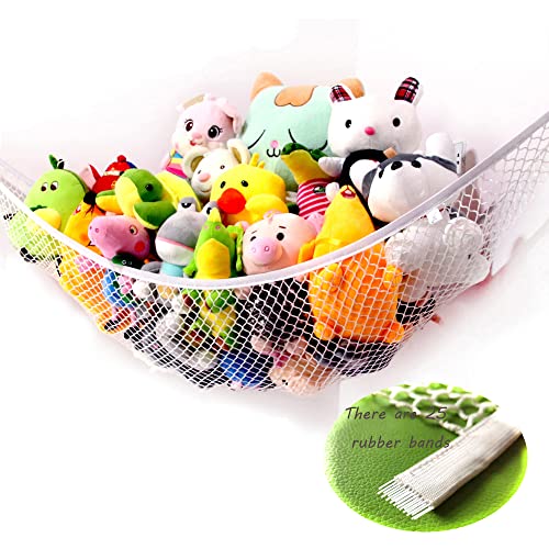 Stuffed Animal Net or Hammock, Toy Hammock, Teddy Bear Hammock, There Are 25 RUBBER BANDS in The Elastic of Our Stuffed Animal Storage Net! (X-Large) XWGJ