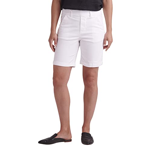 JAG Jeans Women's Maddie Pull-on 8-inch Short, White, 12