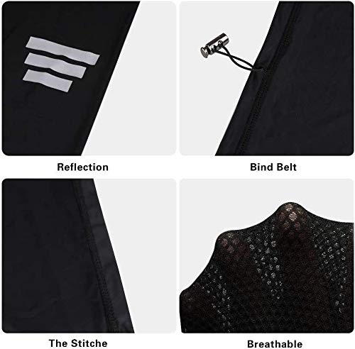 Breathable neck protective mask scarf, dustproof, sunscreen, cool, light, windproof, suitable for sports outdoor fishing, hiking, unisex (black)