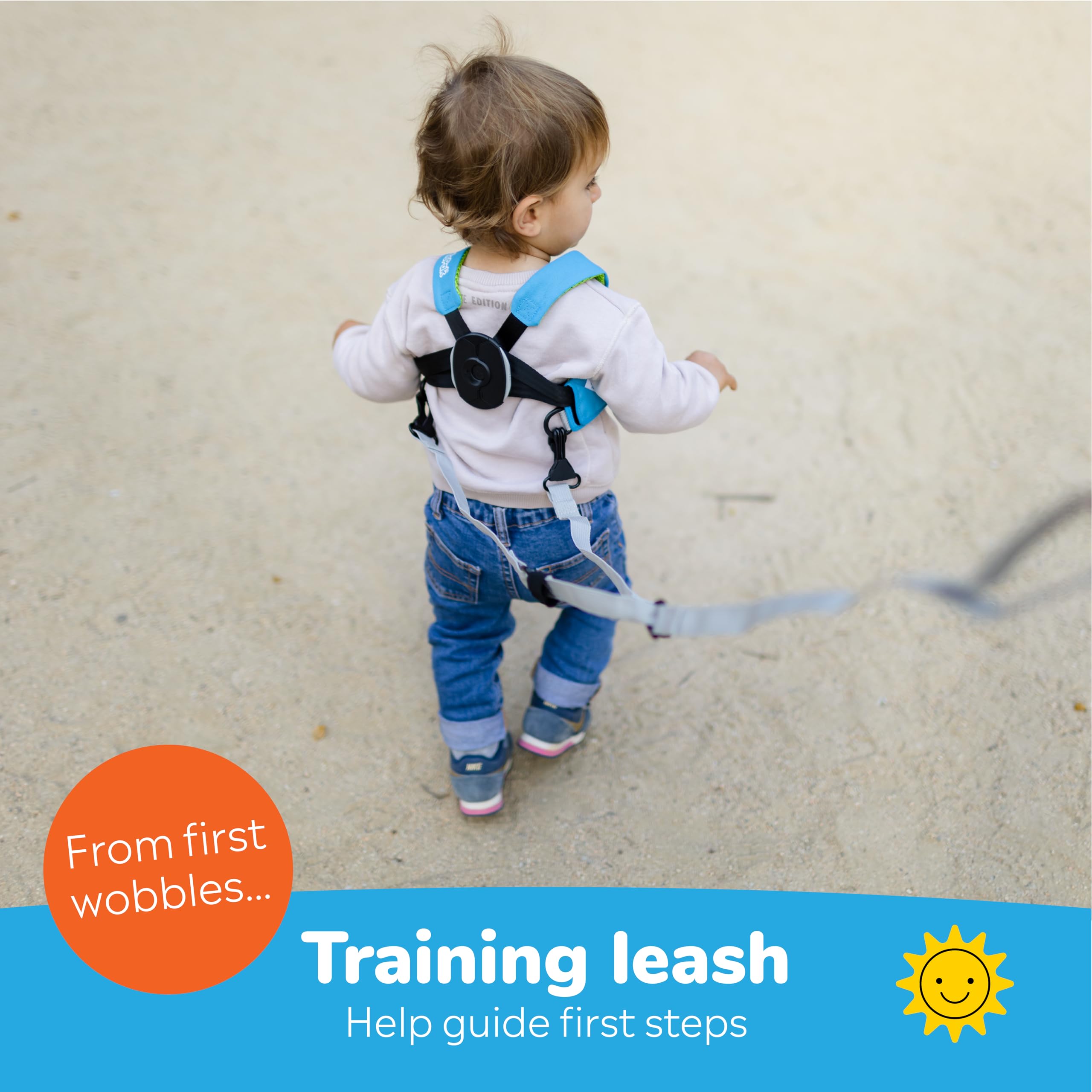Trunki Toddler Leash - Fuss Free Toddler Walking Reins & Kids Safety Harness | Baby Leash for Kids – Bert Bear (Blue)
