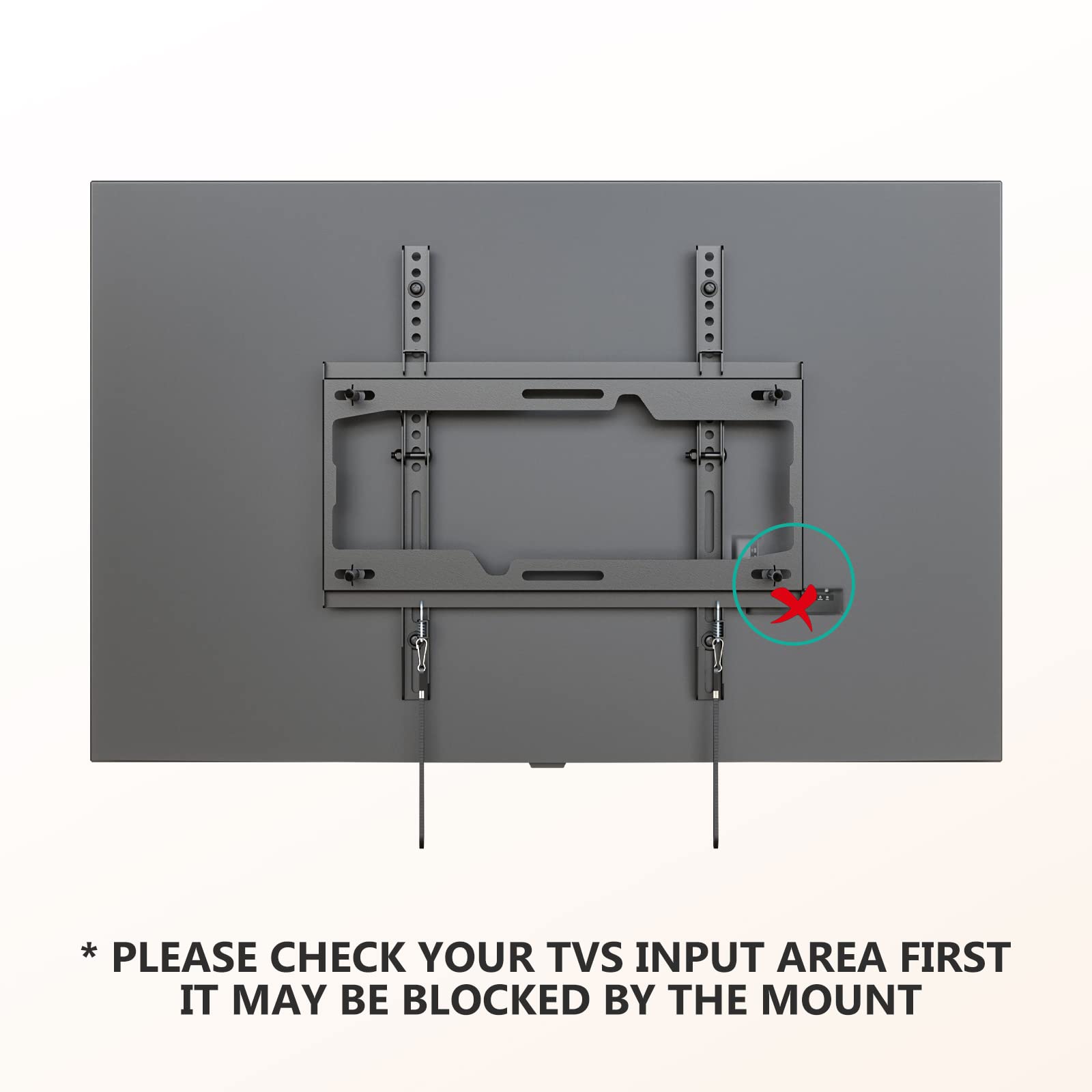 WALI Tilt TV Wall Mount Bracket for Most 26-55 inches LED, LCD, OLED Flat Screen TVs up to 99lbs with Mounting Holes 100x100mm to 400x400mm (TTM-1), Black