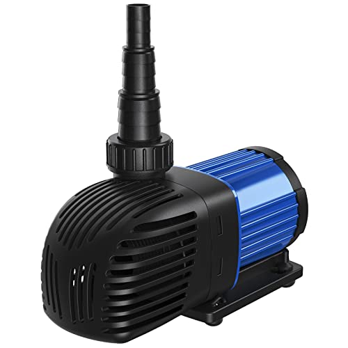 Uniclife Aquarium 24 V DC Quiet Return Pump with Controller 1052 GPH Submersible and Inline Water Pump with Feeding Mode and Memory Function for Fish Tank Pond Fountain and Sump Circulation