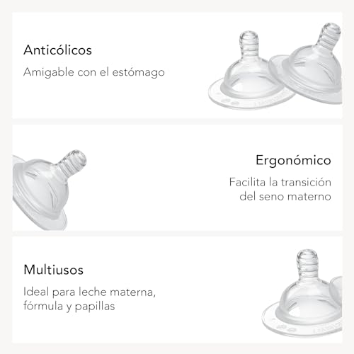 Twistshake Anti Colic Teat Nipples - Premium Quality Baby Nipples for a Comfortable Feeding Experience - Suitable for 2+ Months, 2 Count (Pack of 1)
