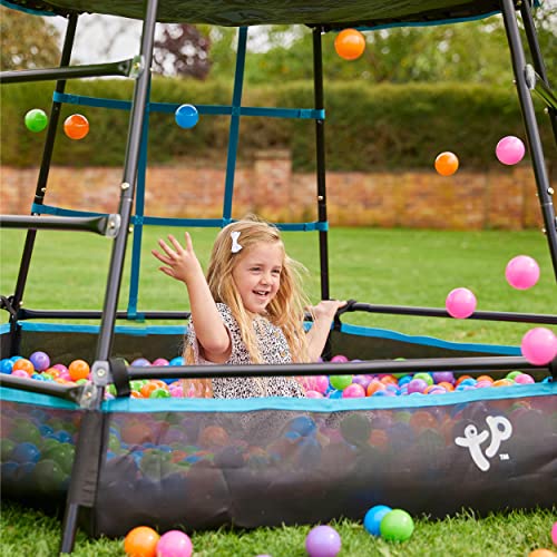 TP Toys UFO Explorer Jungle Gym | Outdoor Play Structure for Kids Combines Kids Climber with Play Pit and Upper Level Fort | Active Backyard Fun for Kids Ages 3-8.