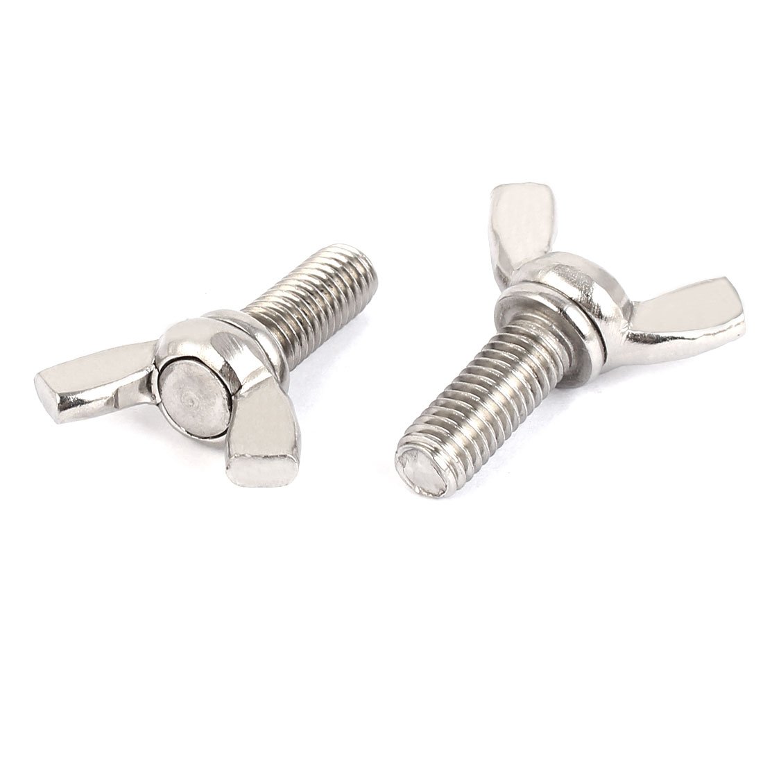 uxcell M8 x 20mm Thread 304 Stainless Steel Wing Bolt Butterfly Screw Fastener 5pcs