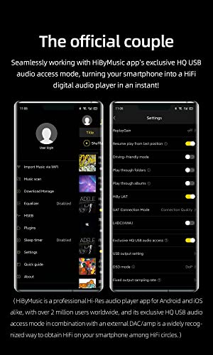 HiBy FD3 High Resolution Headphone Amp USB DAC Type-C Nearly Zero Noise Floor 3.5mm SE+2.5mm+4.4mm Balanced Headphone outputs