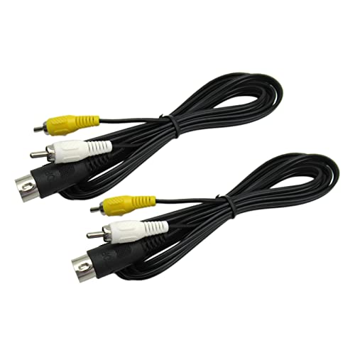 NGHTMRE Premium Quality 6FT RCA TV AV Audio Video Cord Cable for Sega Genesis & Sega Master System