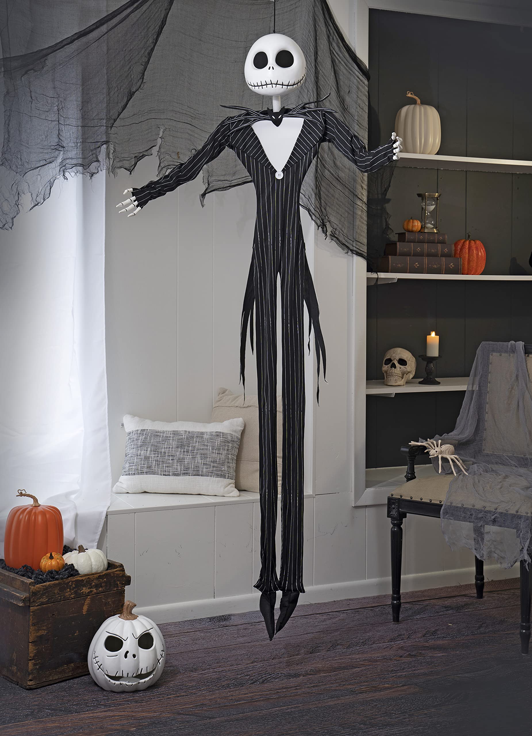 Disney The Nightmare Before Christmas Jack Skellington Light Up Full Size Poseable Hanging Character Decoration