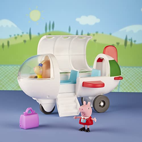 Peppa Pig Peppa’s Adventures Air Peppa Airplane Vehicle Preschool Toy with Rolling Wheels, 1 Figure, 1 Accessory; Ages 3 and Up