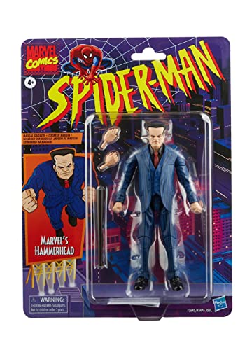 Spider-Man Marvel Legends Series 6-inch Marvel’s Hammerhead Action Figure Toy, Includes 3 Accessories: 2 Alternate Hands, 1 Baseball Bat