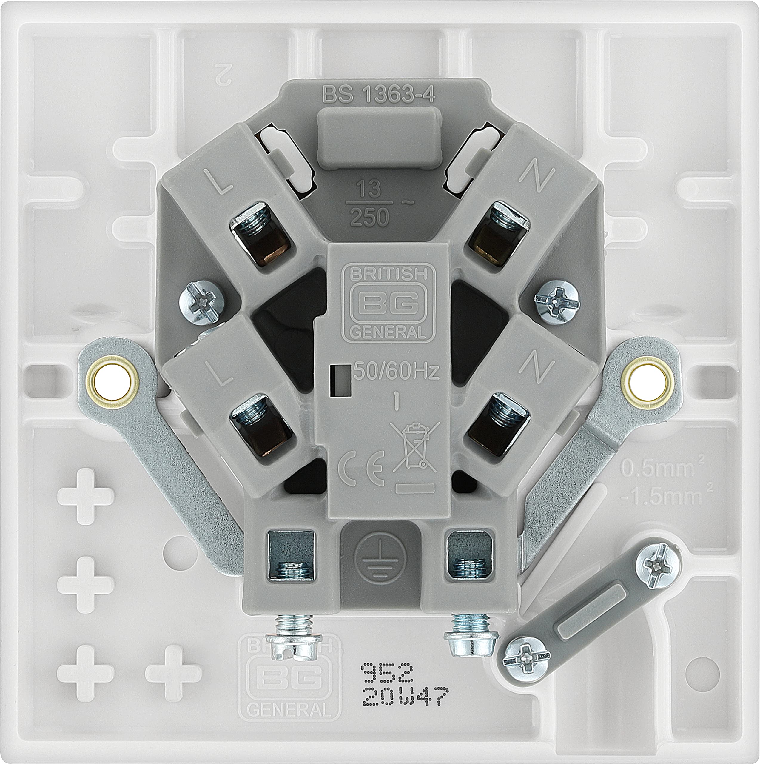 BG Electrical Unswitched Connection Unit, White Moulded, 13 Amp