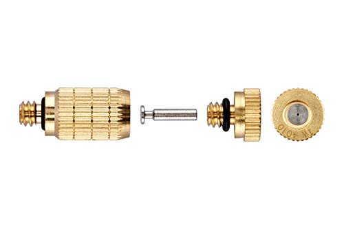 CozyCabin 20PCS Brass Misting Nozzles High Pressure Misting Water Mister Nozzle, for Garden Outdoor Misting System, 0.016" Orifice (0.4mm) Thread UNC 10/24