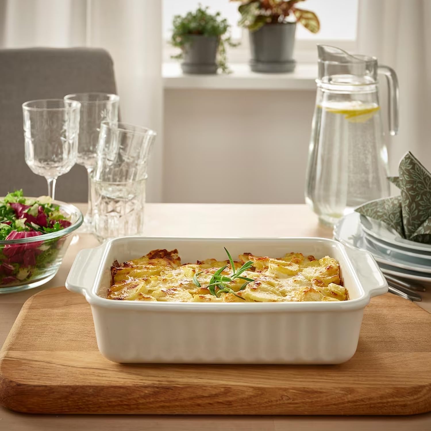 Casserole Dish, 9" Lasagna Baking Dishes for Oven, Ceramic Baking Pan Deep with Handles, Oven Safe and Durable Bakeware, Lasagna Pan for Home&Kitchen Decor Gifts