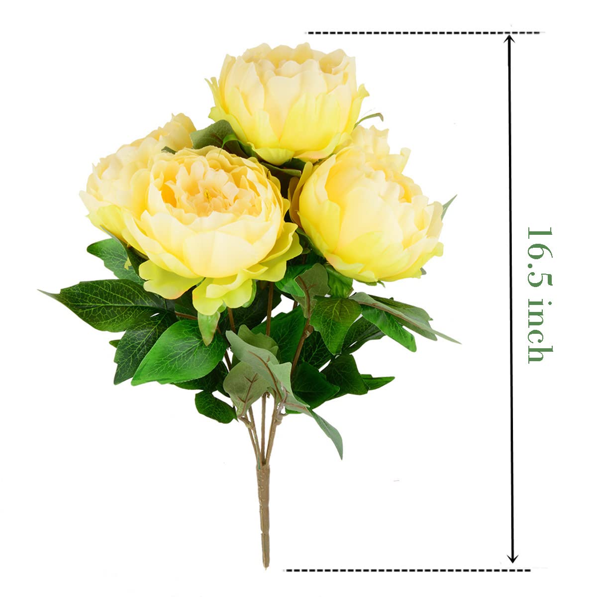 Hovebeaty Artificial Peony Silk Flowers Bouquet Home Wedding Decoration (deep Pink)