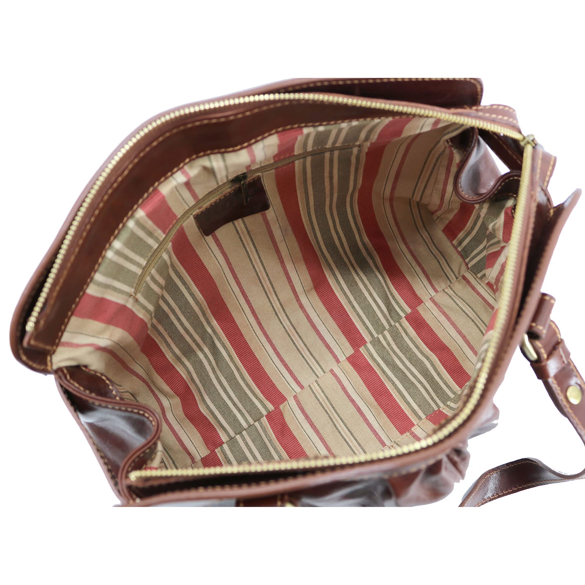 Floto Milano Shoulder Bag in Vecchio Brown Italian Calfskin Leather