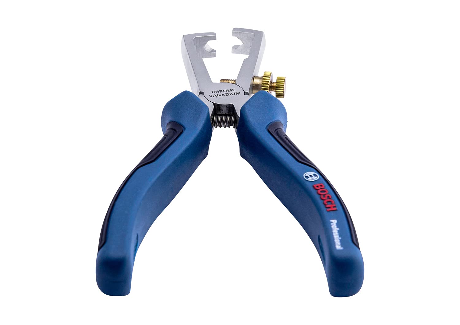 Bosch Professional 1600A01TH8 200mm Needle Nose Pliers (Straight, Chrome Vanadium Steel, Rubberised Grip), Blue