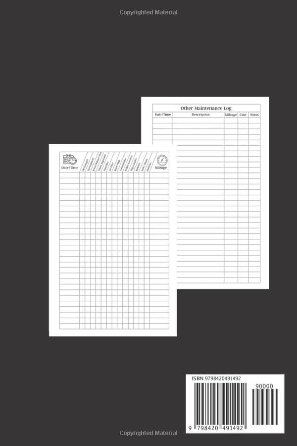 Vehicle Maintenance Log Book: Car Maintenance and Repair Journal To Record Information About Maintenance Procedures, Vehicles Service and Repairs.