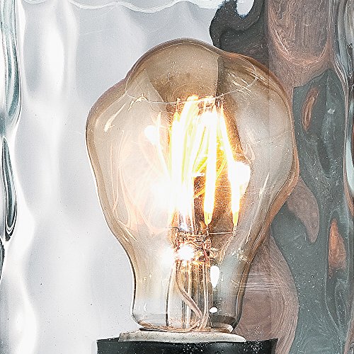 Westinghouse Lighting 6331600 Barnwell One-Light Indoor Wall Fixture, Textured Iron and Barnwood Finish with Clear Hammered Glass, 1, Iron & Barnwood