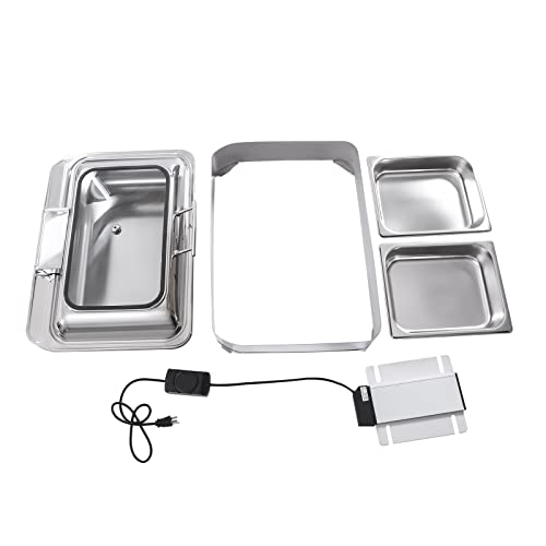 Food Warmers for Parties Buffets Electric,Stainless Steel Buffet Server and Warming Tray,Chafing Dish Buffet Set,Adjustable Temperature,Suitable for Weddings,Birthday Parties,Buffets,Graduations.