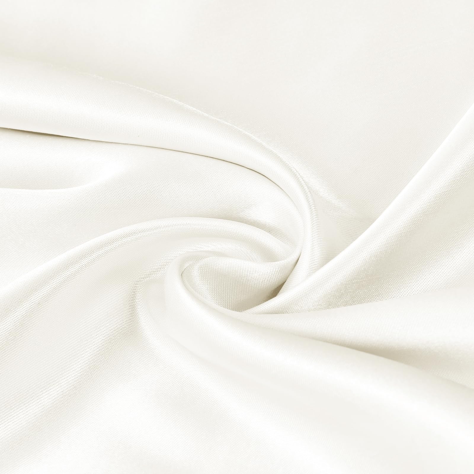 Cibhlea Premium Satin Fabric - Smooth & Shimmering Satin, 58" Wide | Ideal for Wedding Dresses, Decorations, and Crafts | Premium Quality, Soft & Silky Touch | Sold by The Yard (White, 3 Yard)